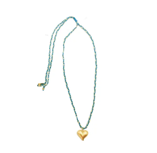 ADRIANA PAPPAS DESIGNS Heart Of Gold Necklace Mermaid - Yellow