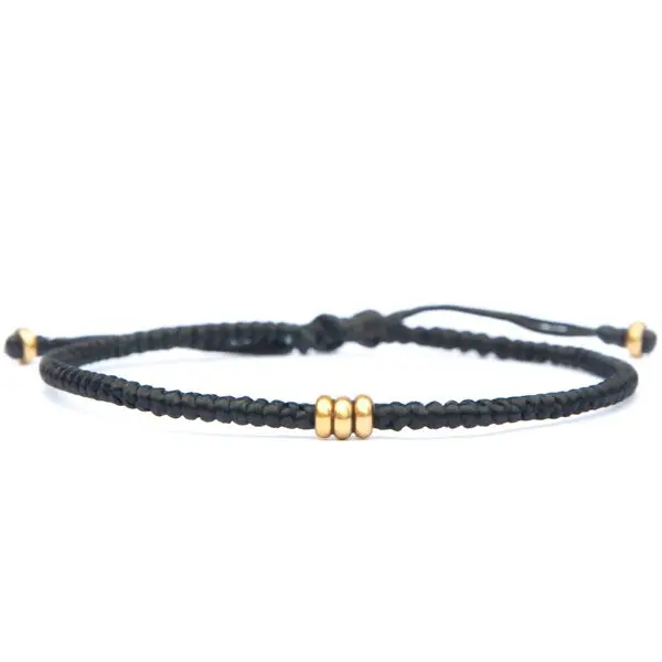 HARBOUR UK Soul Brass Brass Rope Bracelet - Black