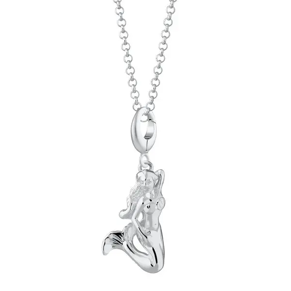 LILY CHARMED Sterling Mermaid Charm Necklace - Silver