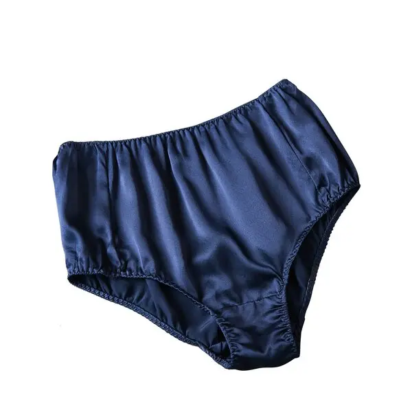 SOFT STROKES SILK Set Of Two Pure Mulberry Silk French Cut Panties - Blue