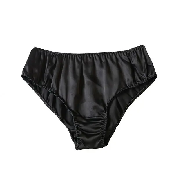 SOFT STROKES SILK Set Of Two Pure Mulberry Silk Bikini Pantie - Black