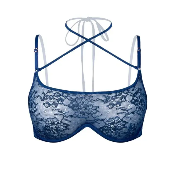 MONIQUE MORIN LINGERIE Rush Wired Bra Denim - Blue