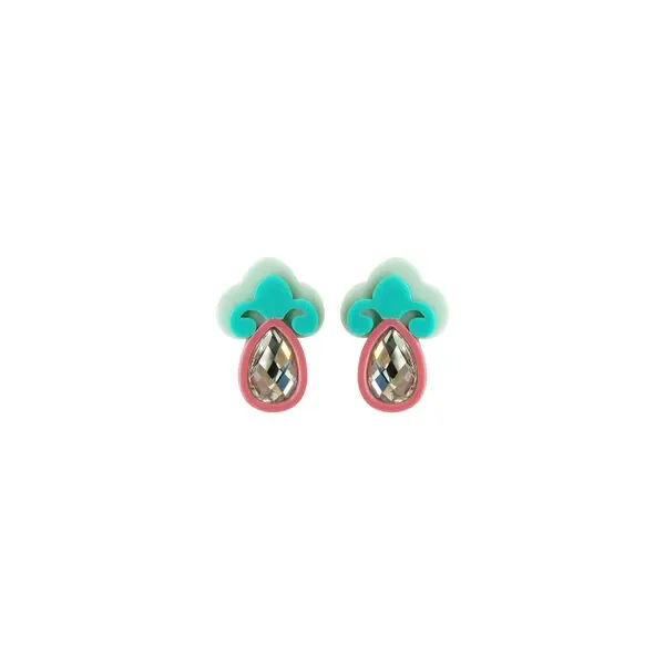 GISSA BICALHO Handmade Acrylic Earring Lotus Candy - Pink