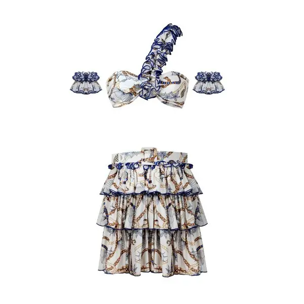 NUR KARAATA Lilou Top & Helianthus Tropezienne Skirt Set