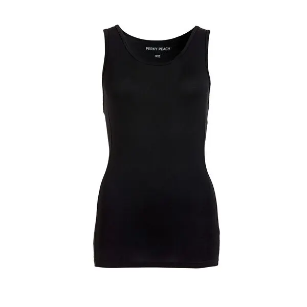 PERKY PEACH Vest Top - Black