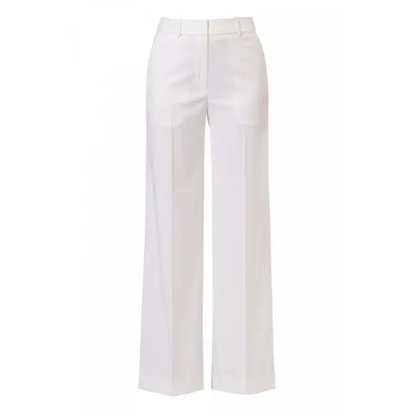 AGGI BY HALEWSKI Franzi Off Wide Leg Trousers -long - White