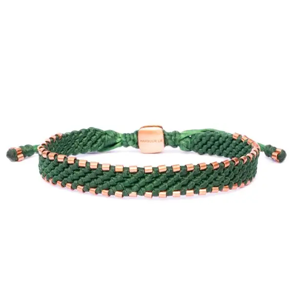 HARBOUR UK Hampton Connection Copper Rope Bracelet - Green
