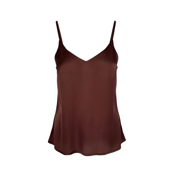 Haris Cotton Ecovero Viscose Tank Top Chocolate - Brown
