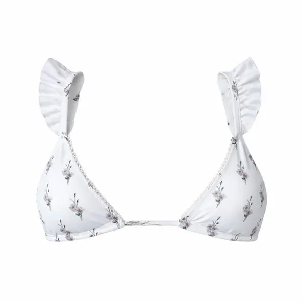 IVY SWIMWEAR Twila Floral Bikini Top - White