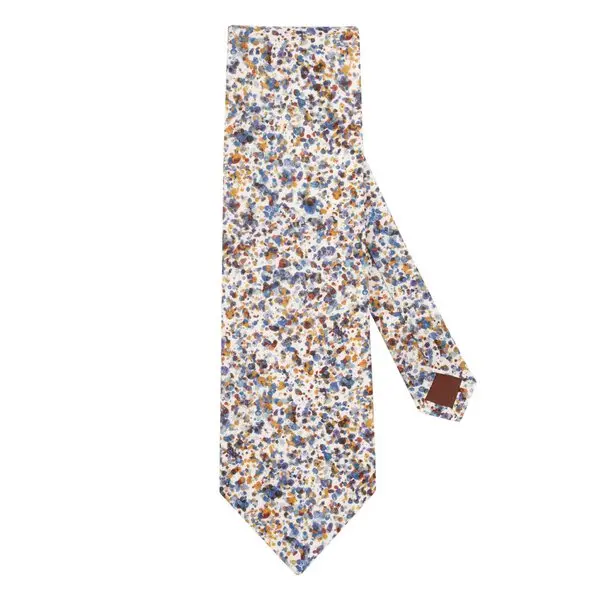 LE COLONEL Blue / Brown / Grey Liberty Blue Sea Salt Tie - Blue/brown/grey