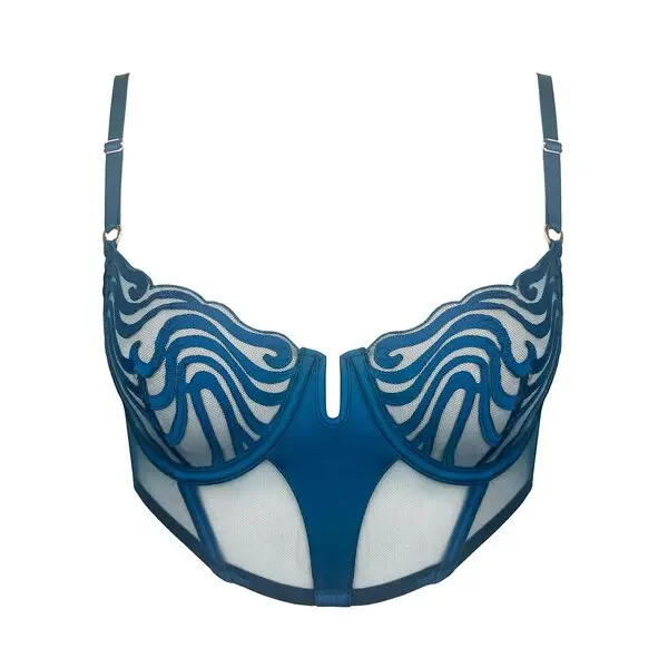 MONIQUE MORIN LINGERIE Echo Bustier Abyss - Blue