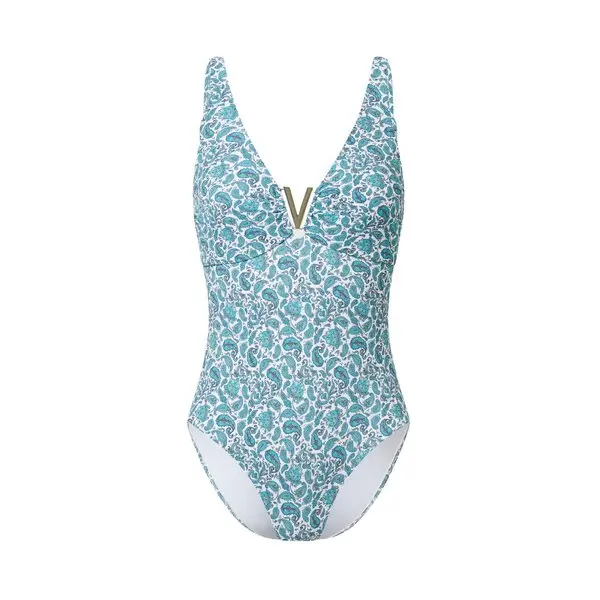AQVA SWIMWEAR Print Aiguablava One-piece Swimsuit - Blue