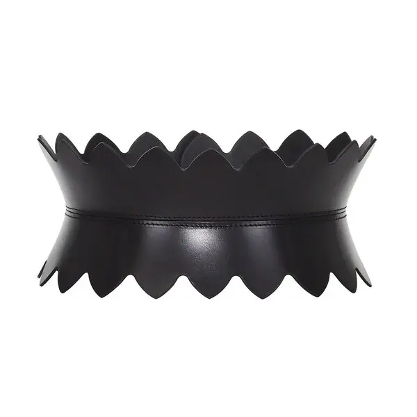 HAUTE CUIR Feuille Hourglass Corset Belt - Black