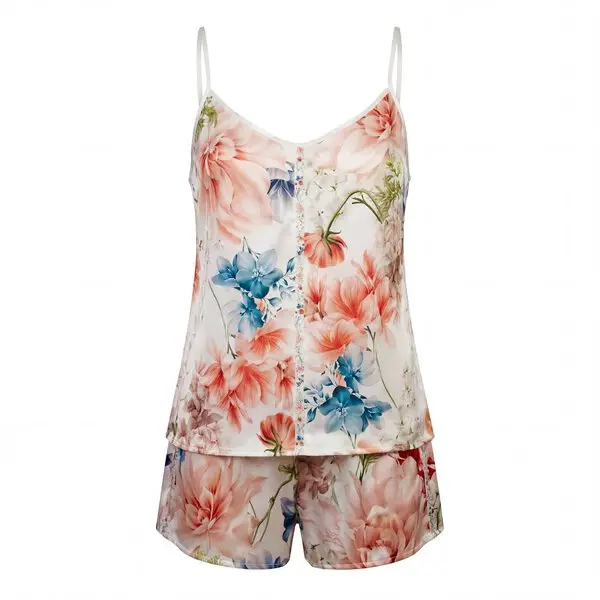 VIMISSIA Blossom Serenity Camisole And Shorts Set - White