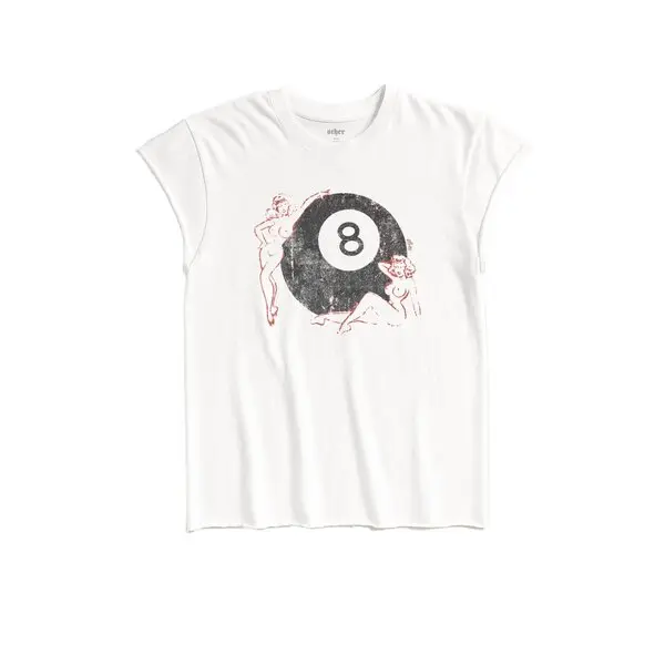 OTHER UK Lucky Eight Ball Rocker Tee - White