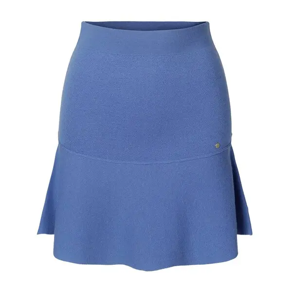 TIRILLM Anita" Short Merino Wool Flared Skirt -sky - Blue