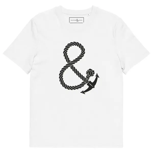 ANCHOR & CREW Oversized Ampersand Signature Organic Cotton T-shirt - White