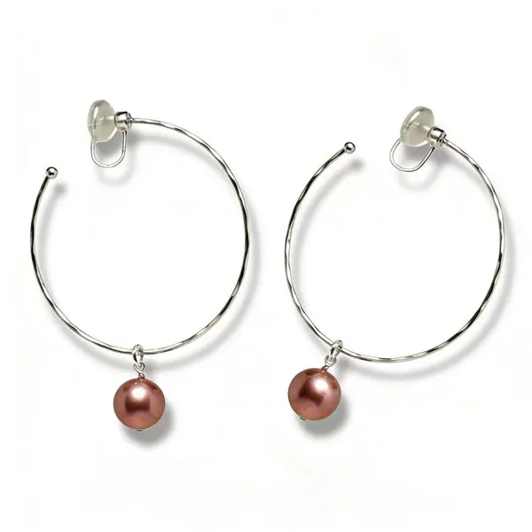 NINEMOO Velours Nocturne Pearl Clip Earrings - Gold