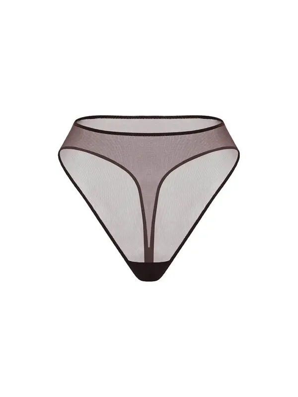 ZHILYOVA Ocean Gravity High-waisted Thong - Brown