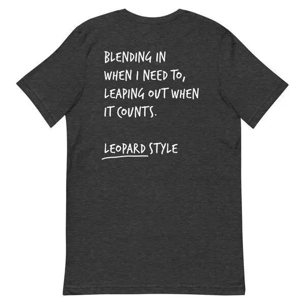ANCHOR & CREW Heather Think Ocean Leopard Aspirations Cotton Embroidered T-shirt - Black