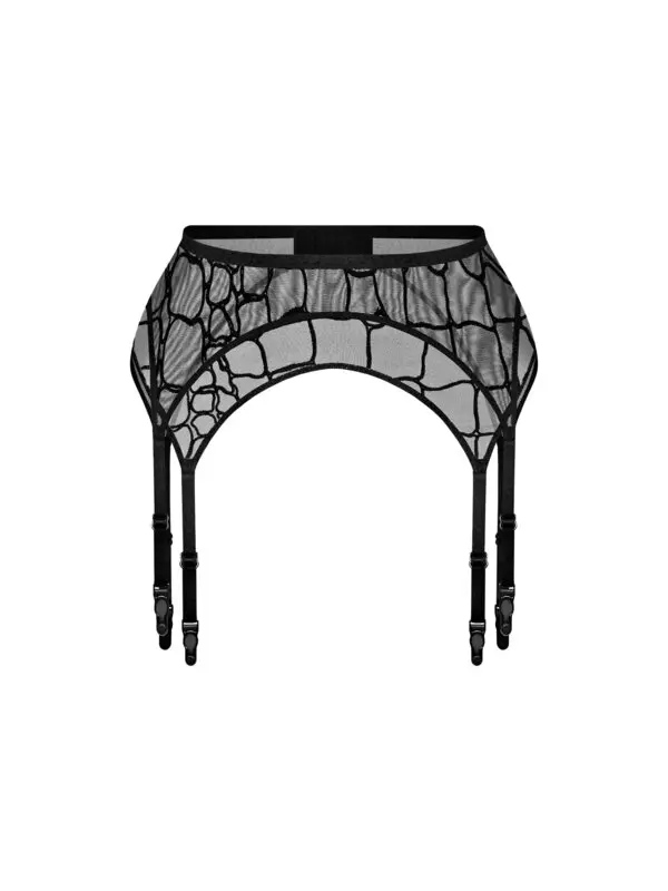 ZHILYOVA Alligator Garter Belt - Black