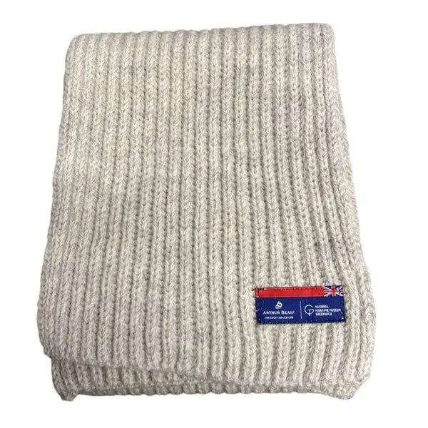 ARTHUR BEALE Maritime Wool Scarf Light Welsh - Grey
