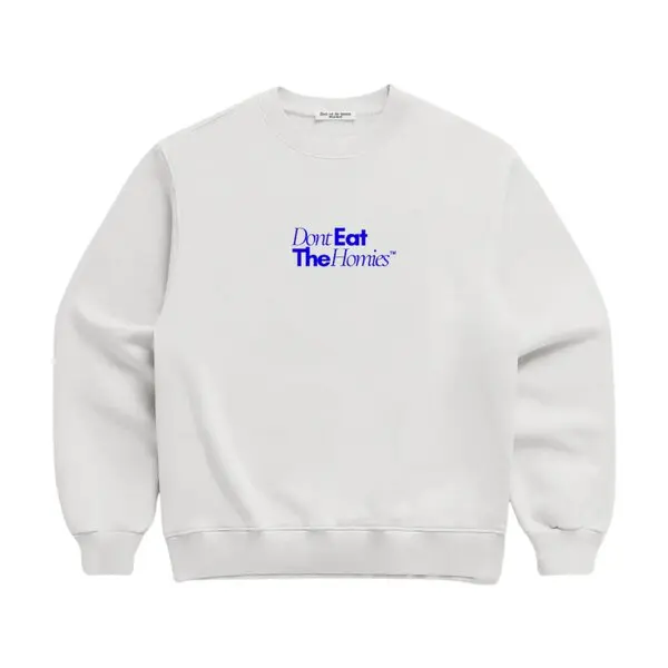 DONT EAT THE HOMIES Death Free Dining Club Crewneck - Grey