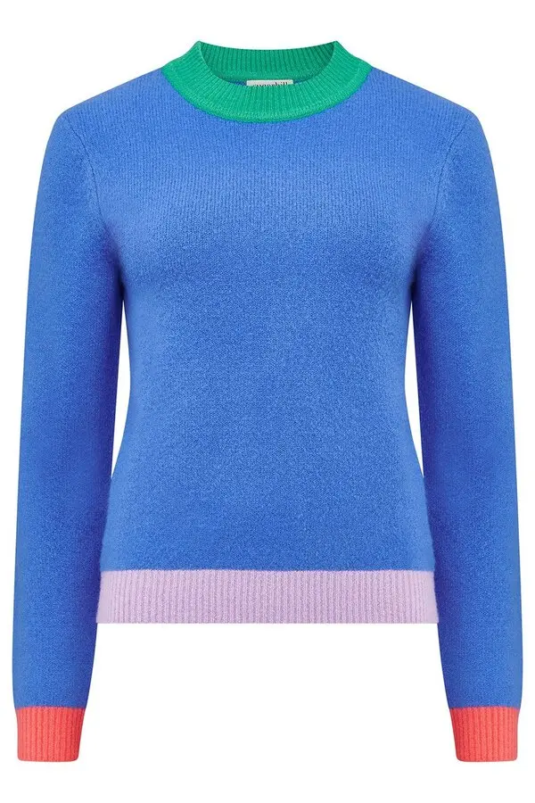 SUGARHILL BRIGHTON Honor Sweater Colour Block - Blue