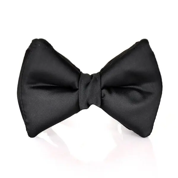 DAVID WEJ Silk Bow Tie - Black
