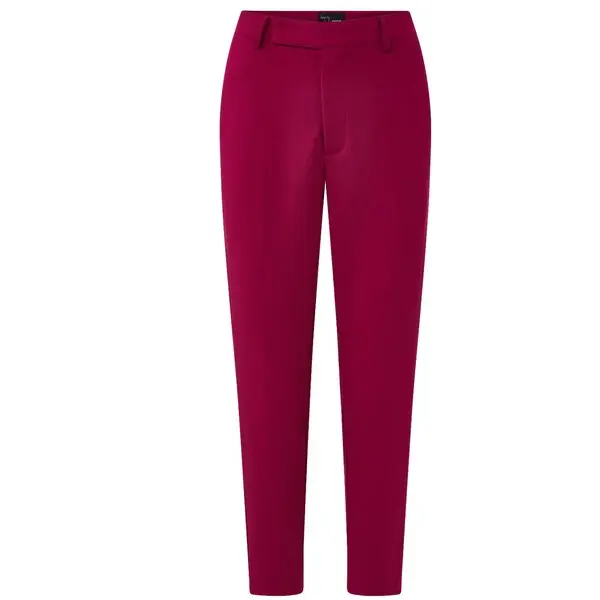 Layo G Cropped Pink Purple Fucshia Stretch Dress Pants Tall - Pink/purple