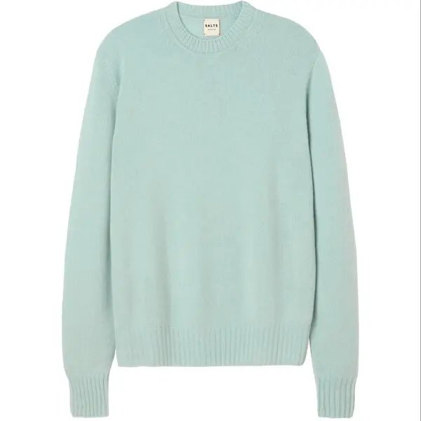 SALTS CASHMERE Lofty Knit Crew Neck Sweater Cool Mint - Green