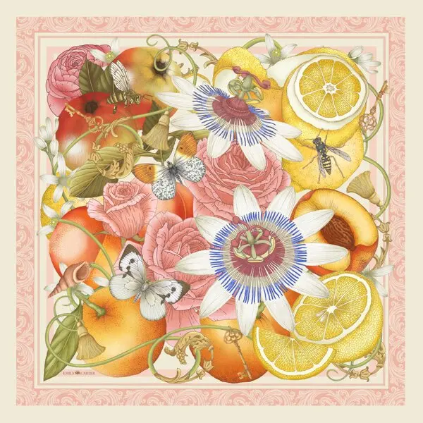 EMILY CARTER Neutrals / The Rose & Lemon Neckerchief - Pink