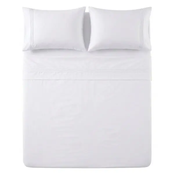 PURE PARIMA Triple Luxe Sateen Sheet Set Arctic - White