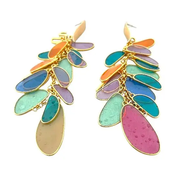 SIBYLLA DELPHICA Vitreaux Glass Earrings Sirene - Yellow