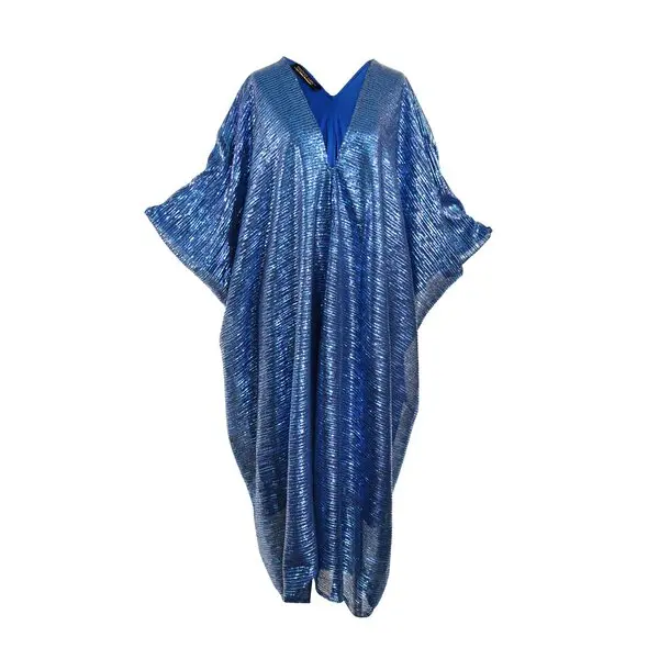 JENNAFER GRACE Royal Sequin Caftan - Blue