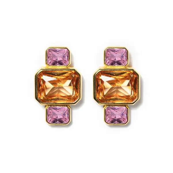 KYBELE STUDIO Luma Earrings In Apricot - Yellow