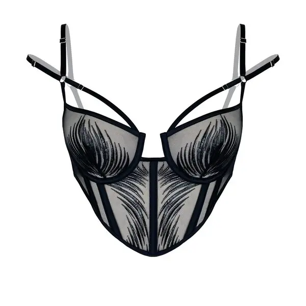 MONIQUE MORIN LINGERIE Ether Bustier - Black