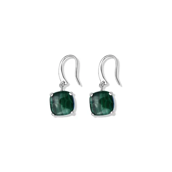 FV JEWELLERY La Stele Malachite Dome Earrings - Green
