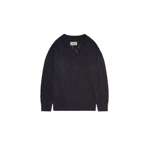 LA GRANNI Oversized V-neck Jumper