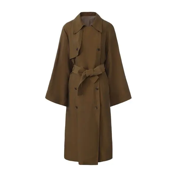 FRONT ROW SHOP Drift Trench Hazel - Brown