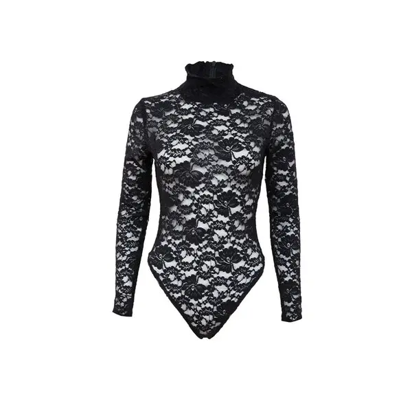 SARAH REGENSBURGER Wicked Lace Bodysuit - Black