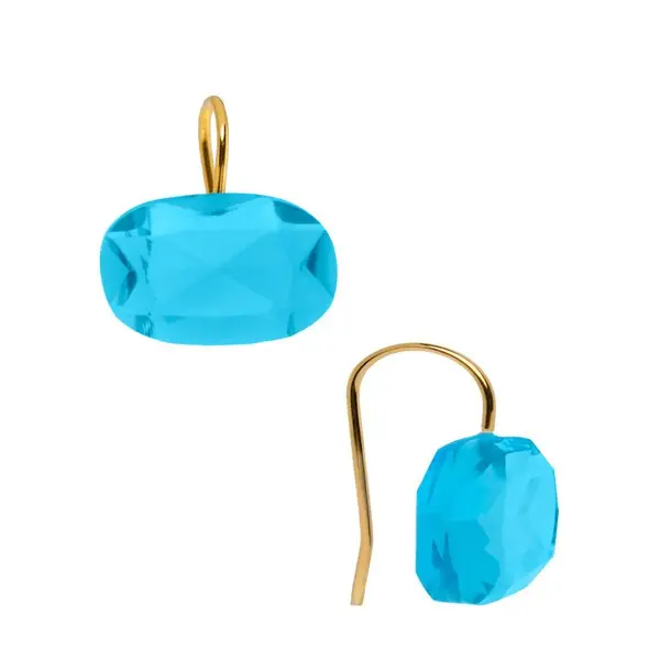 Saachi Floating Crystal Earring - Blue
