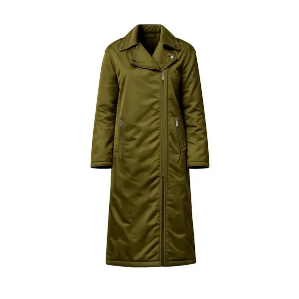 TANTRA SPAIN SL Waterproof Coat With Side Zipper Closure And Collar - Green