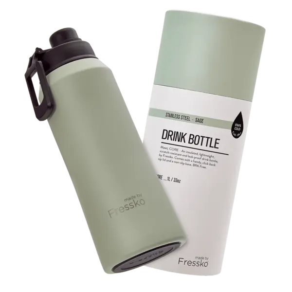 Fressko Core 1l/34oz Drink Bottle Sage - Green