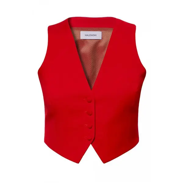 AGGI BY HALEWSKI Sylvia Suit Vest - Red