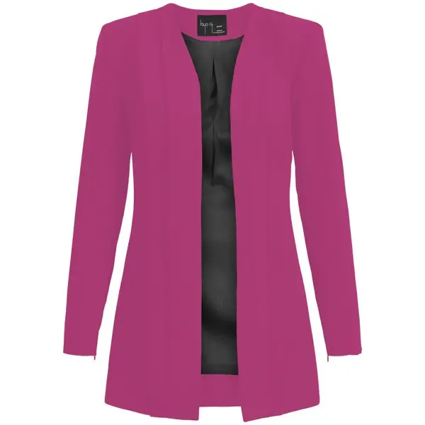 Layo G Pleated Stretch Blazer — Platinum - Pink