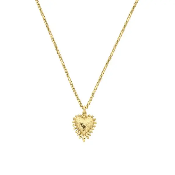 ZOË & MORGAN Mini Heart Rays Necklace - Gold