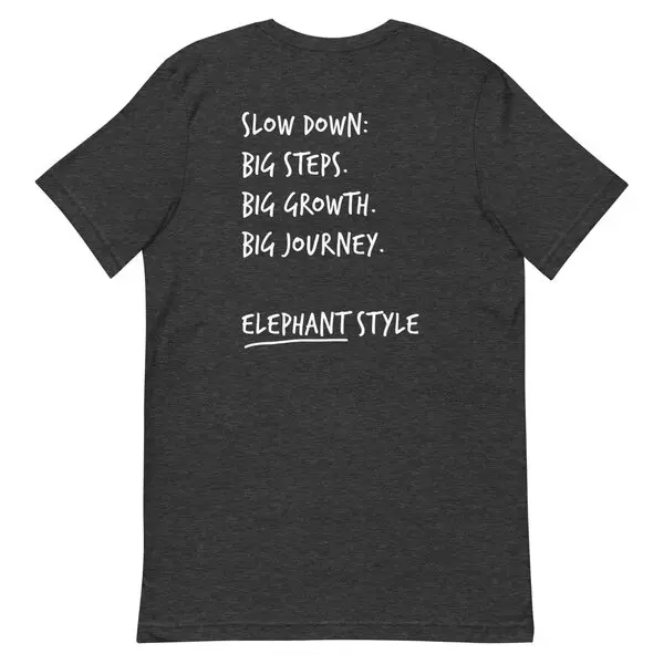 ANCHOR & CREW Heather Think Ocean Elephant Aspirations Cotton Embroidered T-shirt - Black