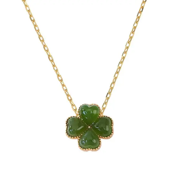 SEREE Jardin Jade Pendant Necklace - Green