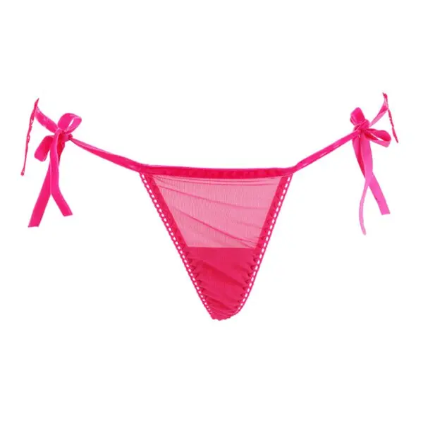 BELLE ET BON BON Crystal Bisoux Venetian Thong - Pink
